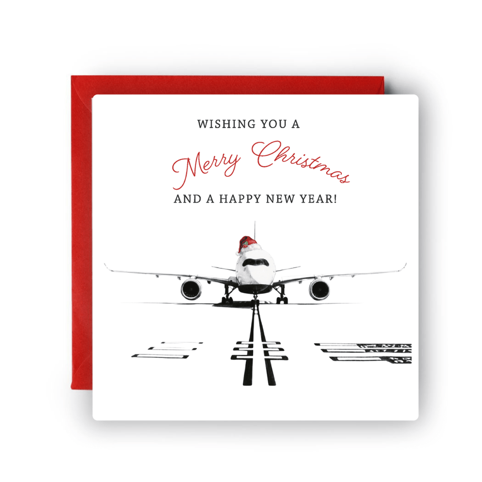 Airbus A350 Christmas Card | Hand-Drawn Festive Aviation Greeting ...