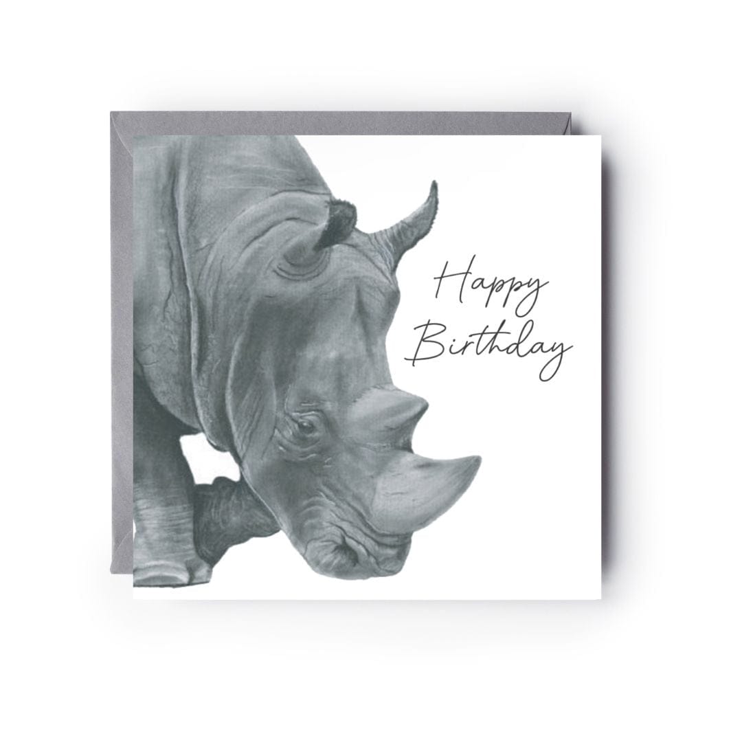 Happy Birthday Rhino Birthday Card – LIBRA FINE ARTS