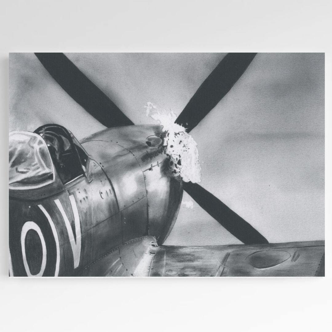 Start Up Spitfire Fighter Aircraft 'Hot Starting' Spitfire Giclée Fine ...